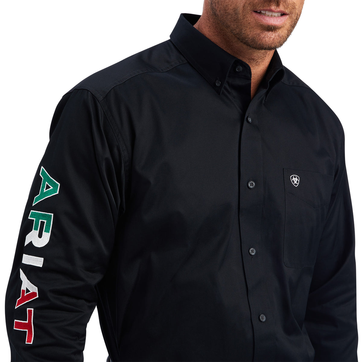 Camisa Ariat Team Logo México Negro – Ariat Mexico
